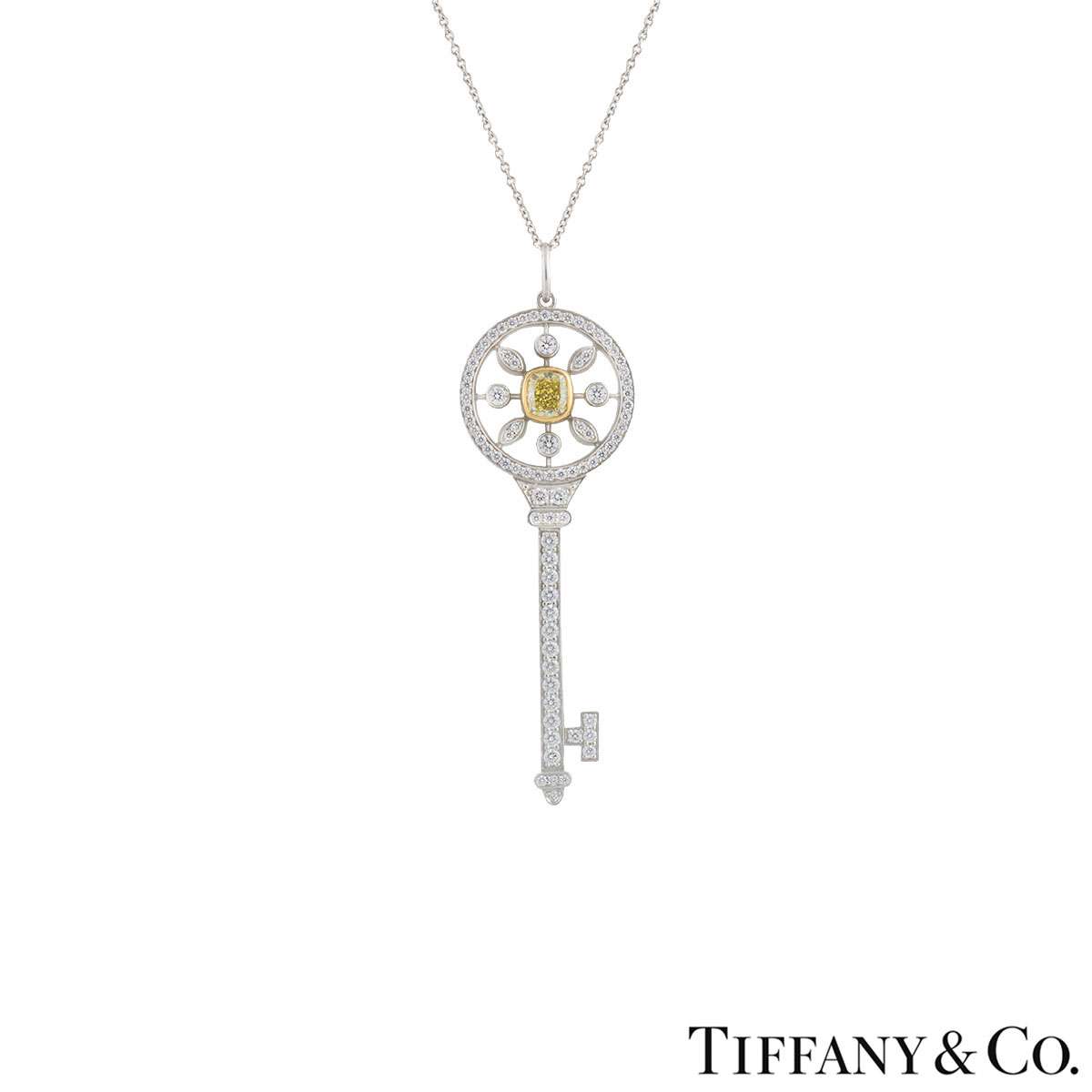 Tiffany & Co. Platinum Diamond Keys Pendant | Rich Diamonds Tiffany & Co. Platinum Diamond Keys Pendant | Rich Diamonds